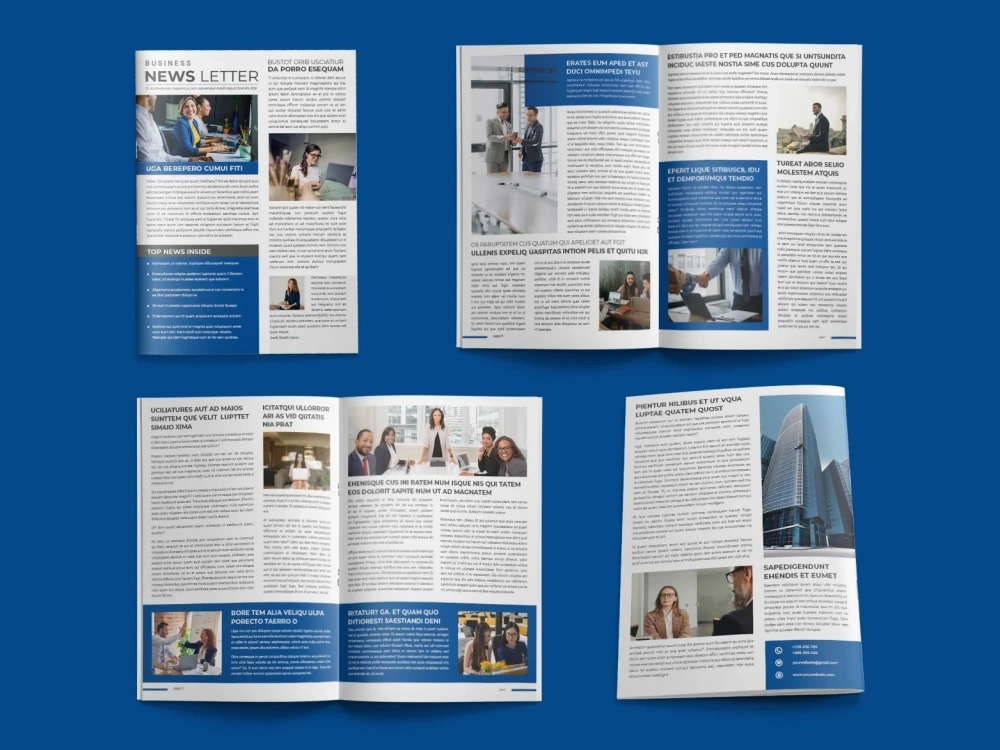 Design and layout professional print newsletter and magazine design ...