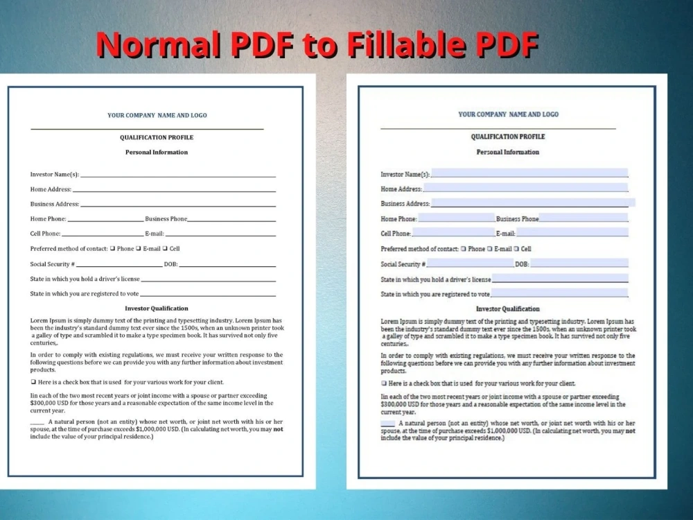 Professional Fillable PDF Forms within 24 Hours. | Upwork