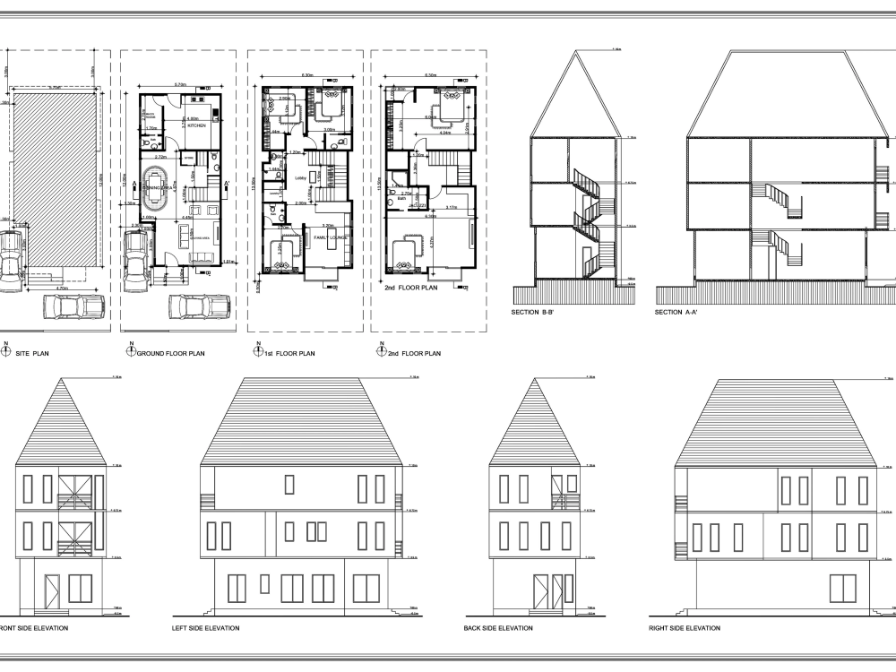 Floor plan section elevation site plan for city permit or approval | Upwork