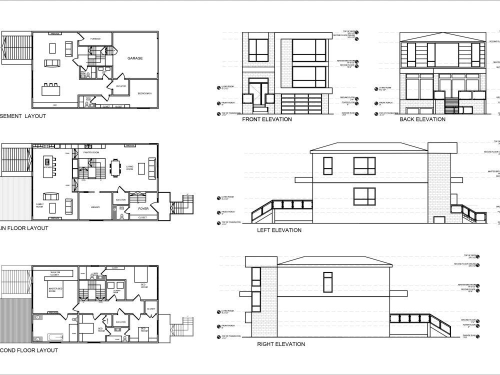 Floor plan section elevation site plan for city permit or approval | Upwork