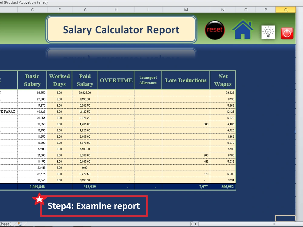 An Instant payroll salary Excel Calculator [Just Paste Fingerprints ...