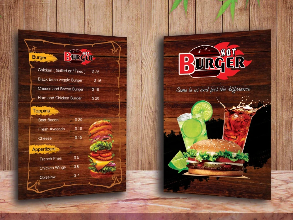 Creative and modern restaurant menu card / Food price list / Flyers ...