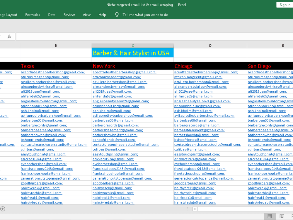 Niche Targeted Active Email List | Upwork