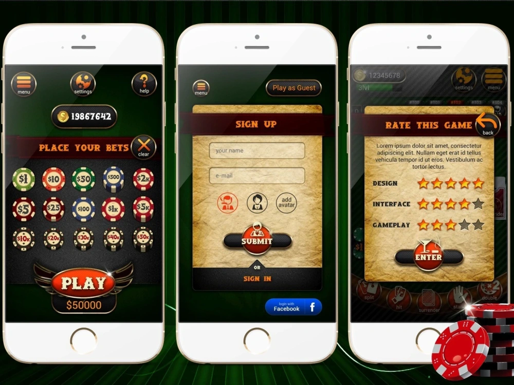 A Blackjack App like Blackjack 21 | Upwork