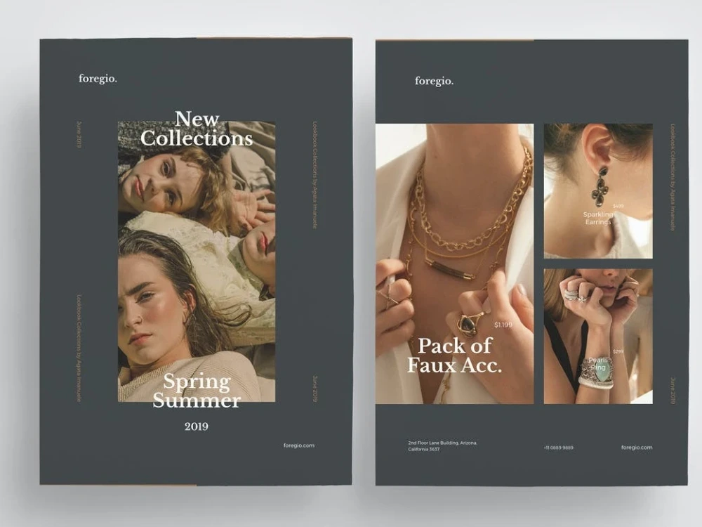 A stunning fashion lookbook, line sheet, brochure, clickable or catalog ...