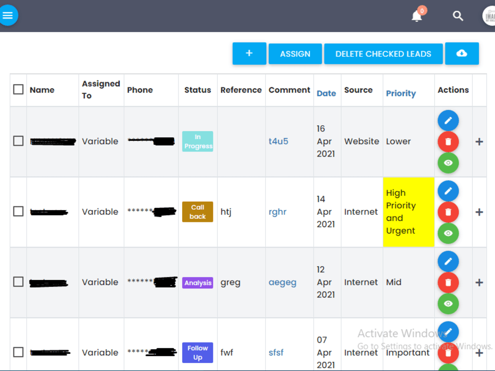 A CRM software developed in .NET stack. | Upwork