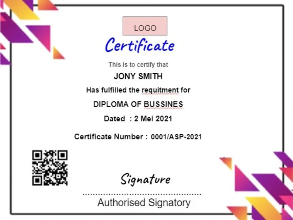 Auto generate certificate include qrcode and send to customer automatically | Upwork