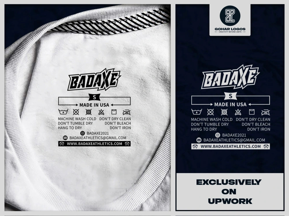 Custom clothing tag, neck tag, hang tag, hem tag and price tag | Upwork