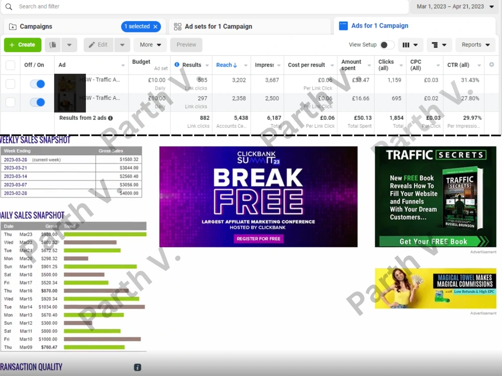 Clickbank affiliate marketing sales funnel or Landing Page | Upwork