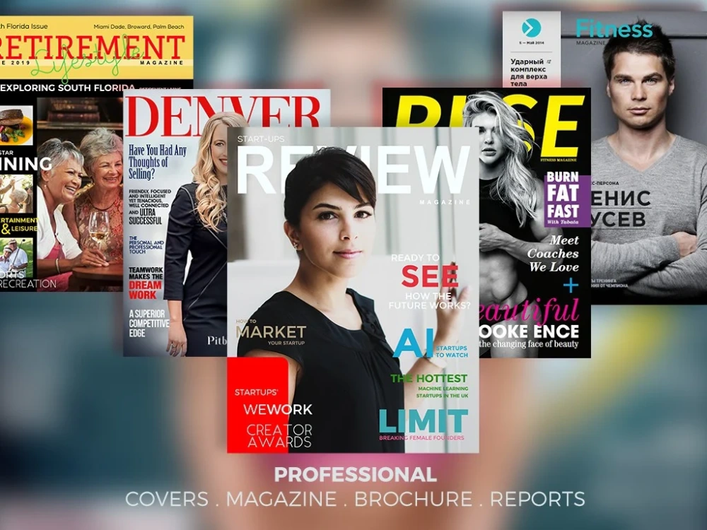 Modern engaging professional magazine cover or layout design | Upwork