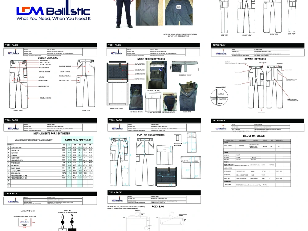 Professional Tech Pack Design for bulk production | Upwork