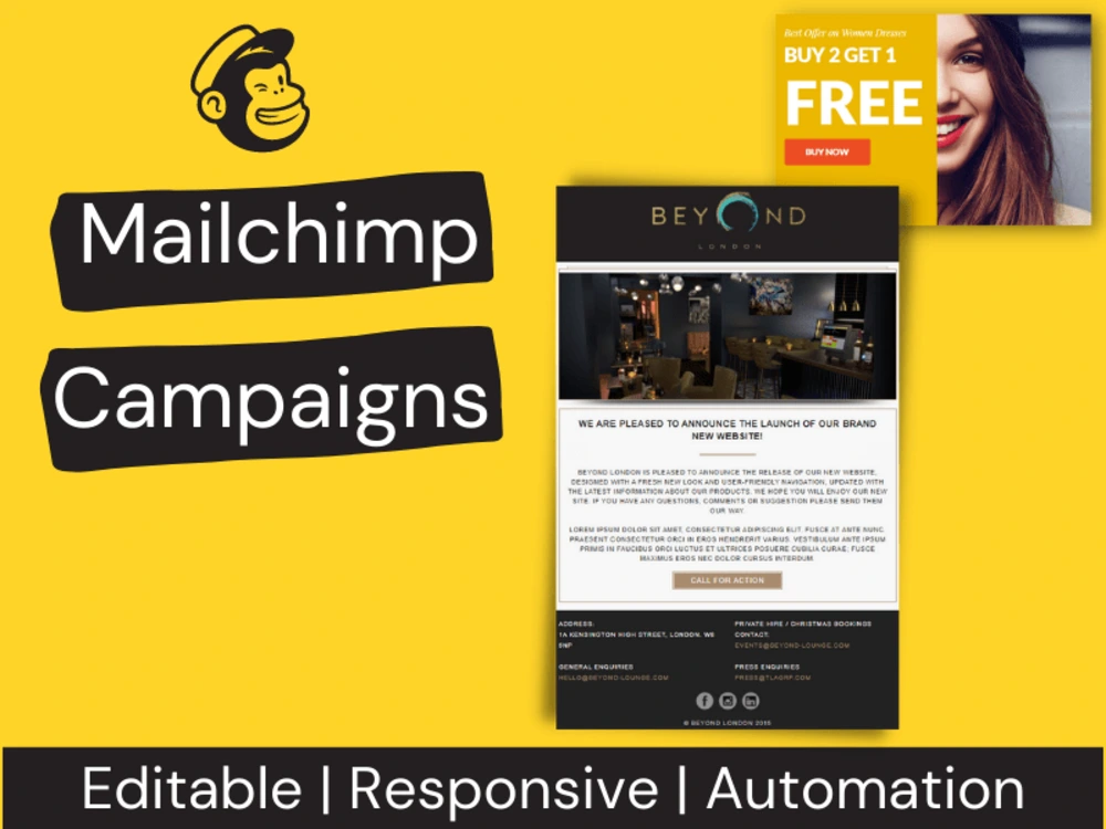 A Responsive & Editable Mailchimp Campaigns | Templates | Newsletters ...
