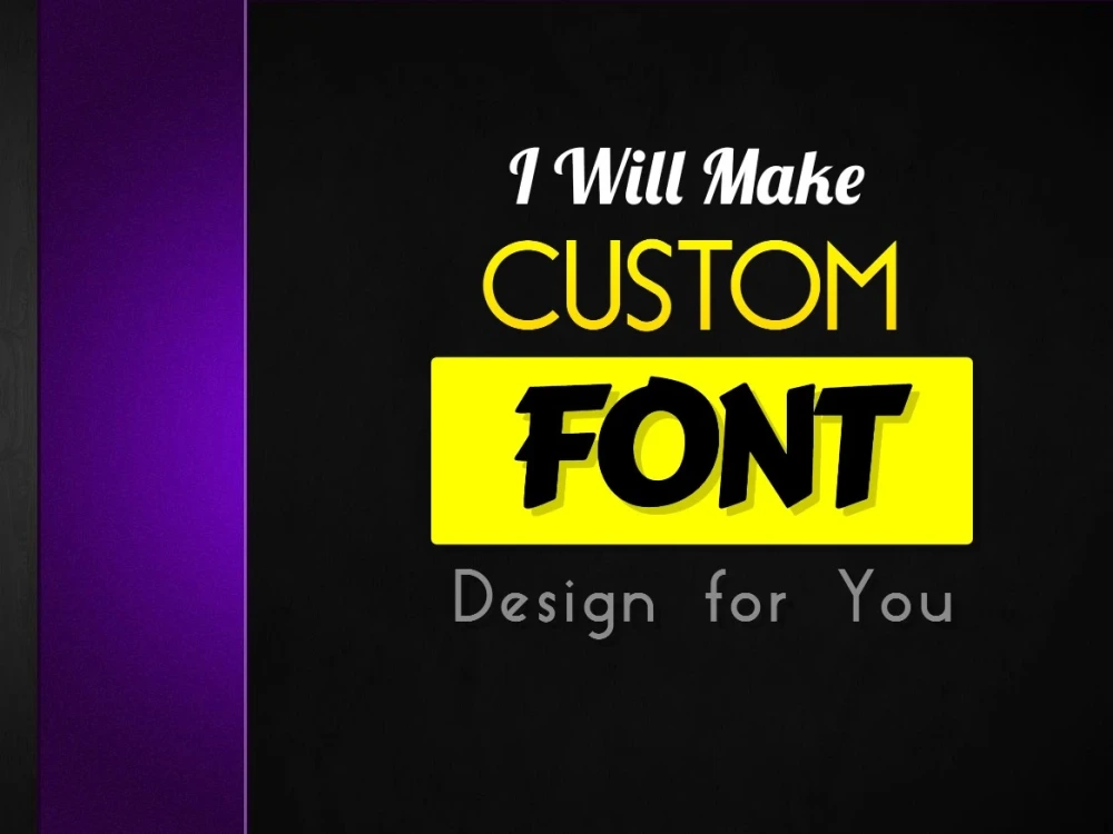 Custom font design, font logo, typography and script font design ttf ...