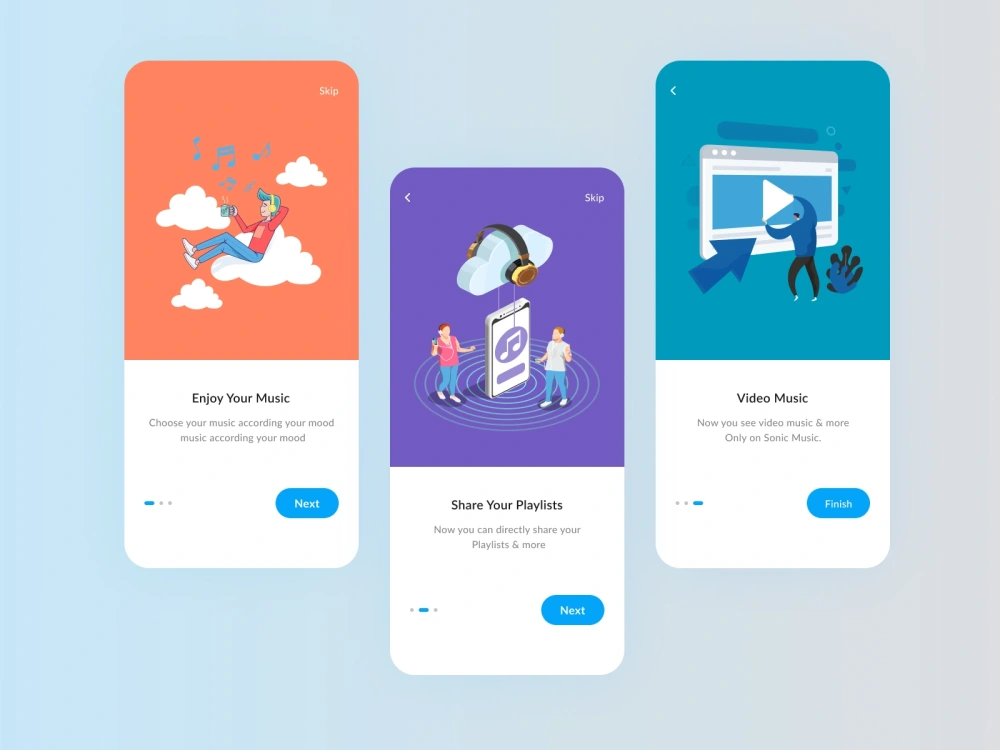 Onboarding screen and splash screen for mobile app and web app | Upwork