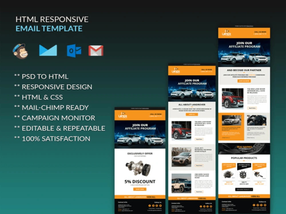 An eye catching Responsive Email Template | Upwork