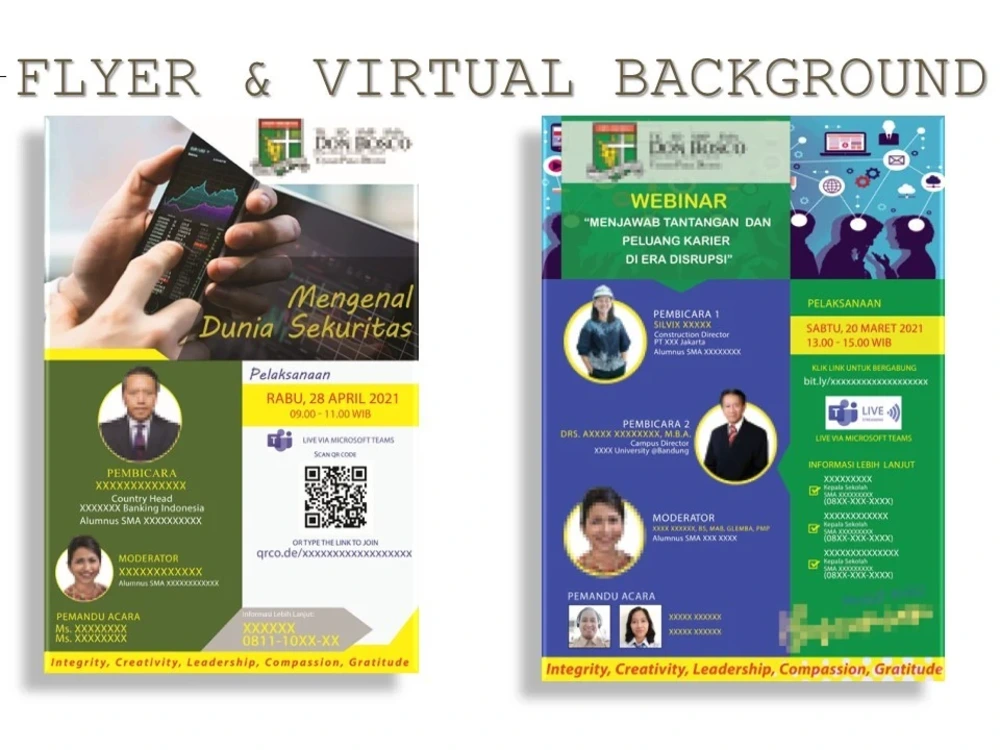 A flyer or virtual background design for webinars | Upwork