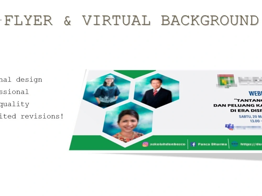 A flyer or virtual background design for webinars | Upwork