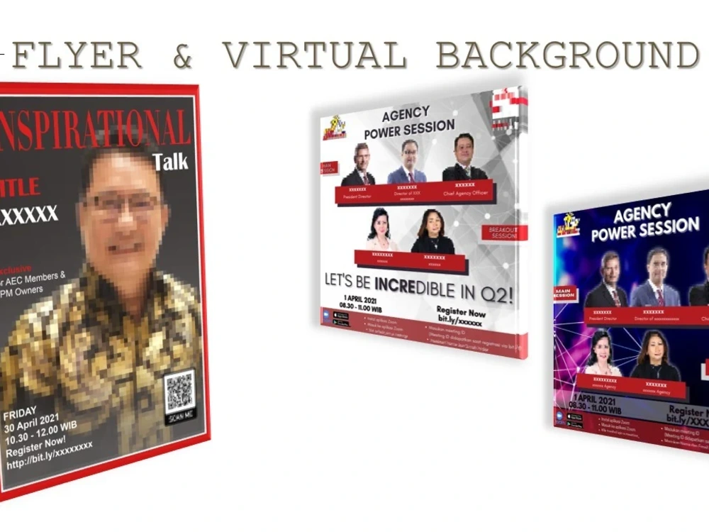 A flyer or virtual background design for webinars | Upwork