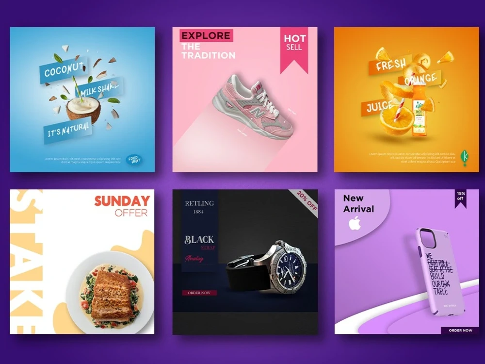 An eye-catching social media post, banner and ads design in 24 hours ...