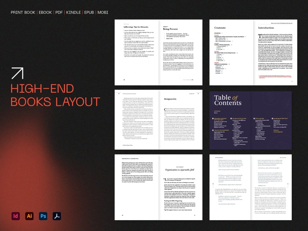 High-end interior layout and typesetting for novel type books | Upwork