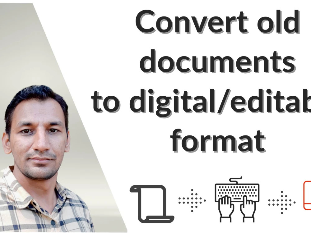 A recreated and retyped document | Upwork