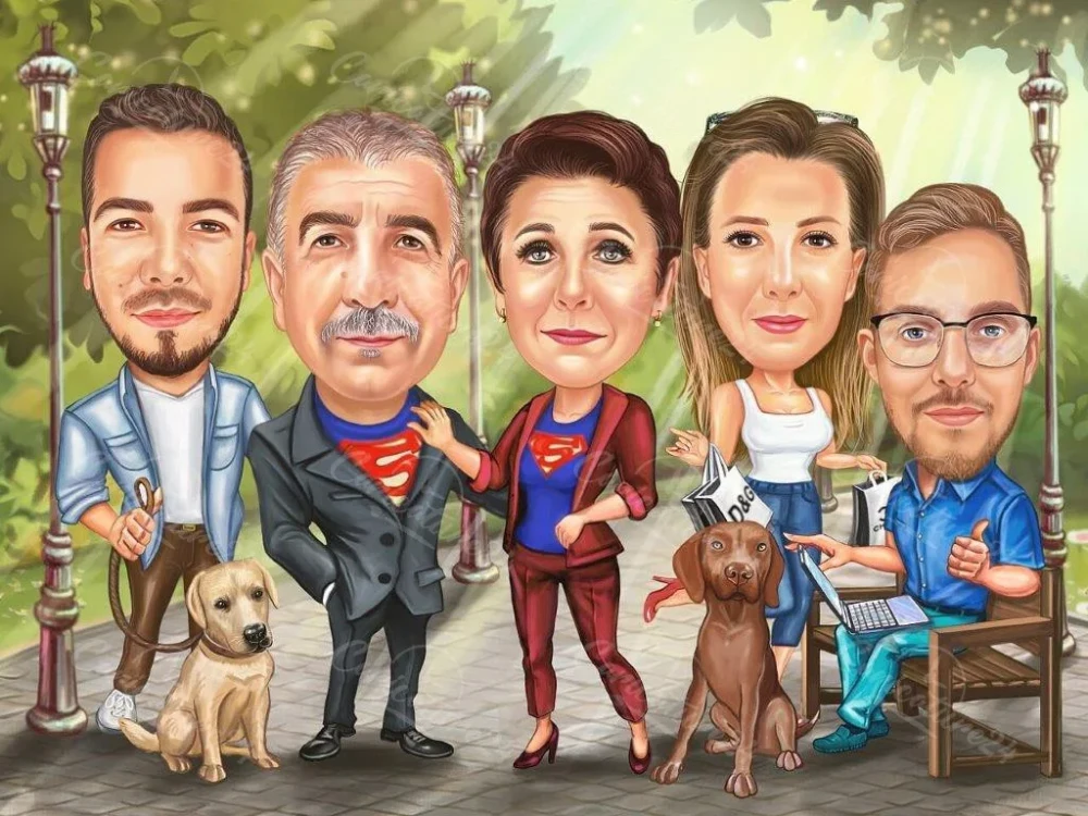 A hand-drawn personalized caricature drawing! | Upwork