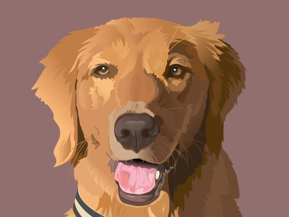 A semi realistic vector pet portrait | Upwork