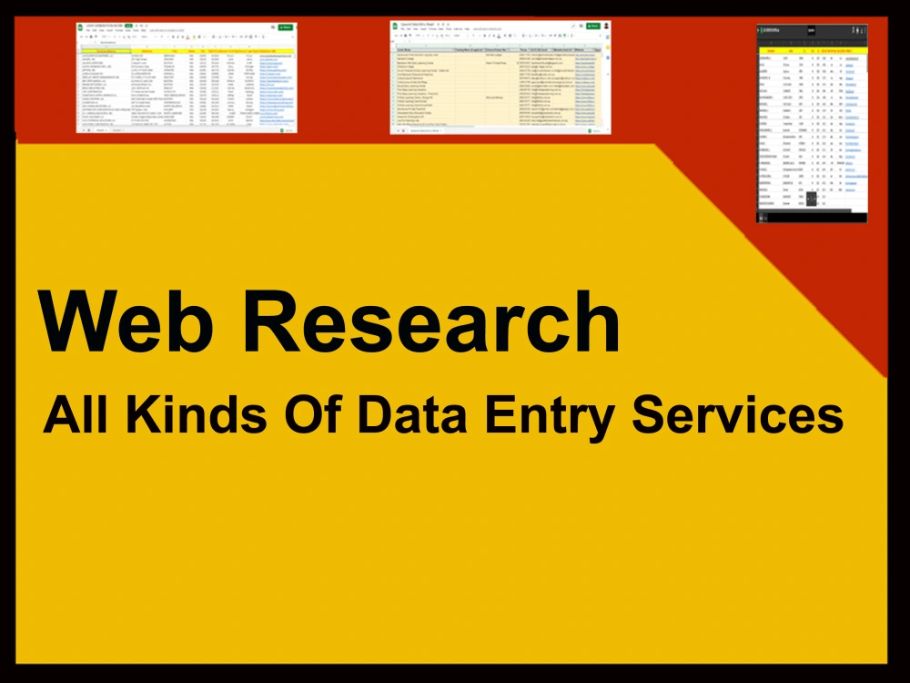 Accurate Web research data entry Microsoft excel Task | Upwork