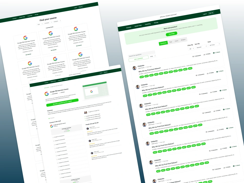A react app, component with responsive layout | Upwork