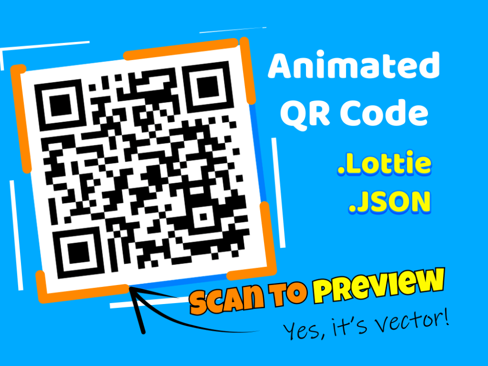 An animated vector QR code in Lottie/JSON format | Upwork