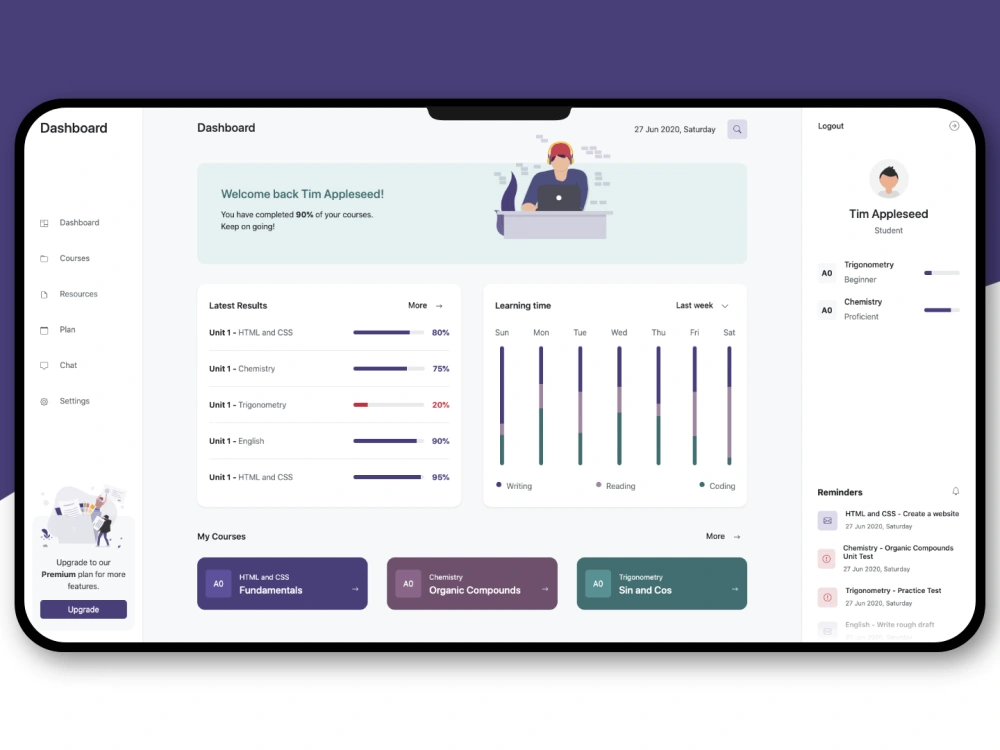 A stunning admin dashboard with React | Upwork