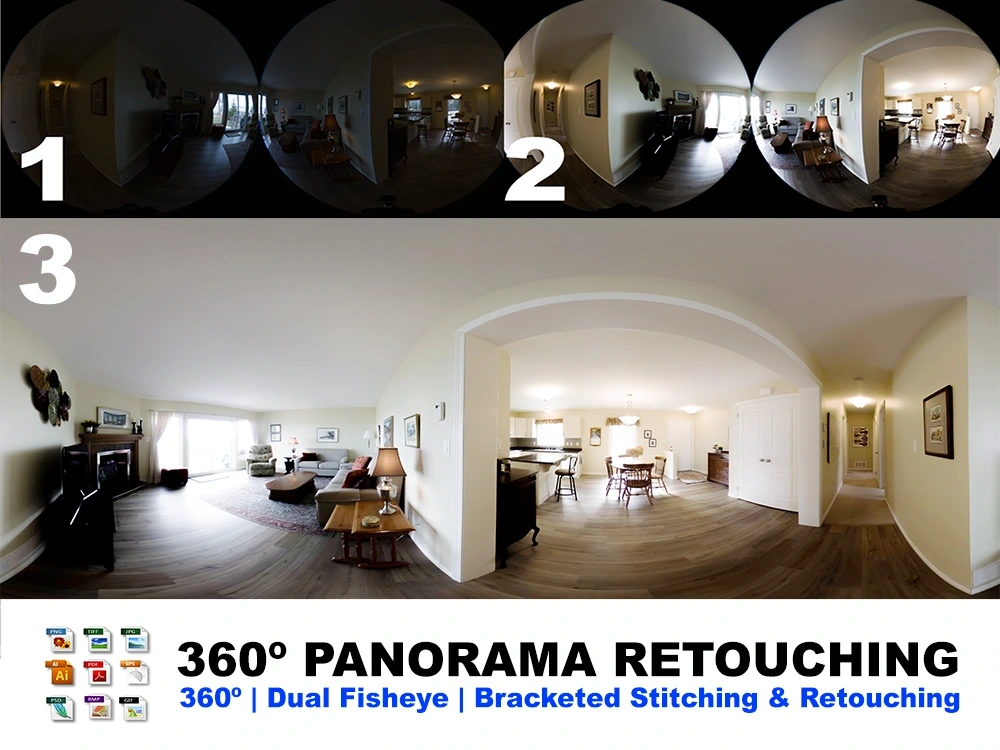 360 Panorama, Dual fisheye HDR photos Stitching and Retouching service | Upwork
