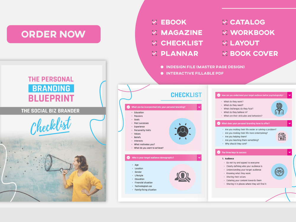 Ebook, planner, magazine, checklist design, book layout formatting | Upwork