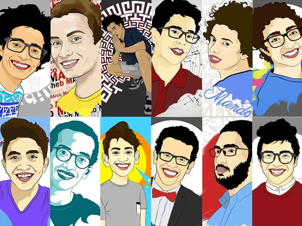 Illustrate an eye-catching vector digital art carton portrait for you ...