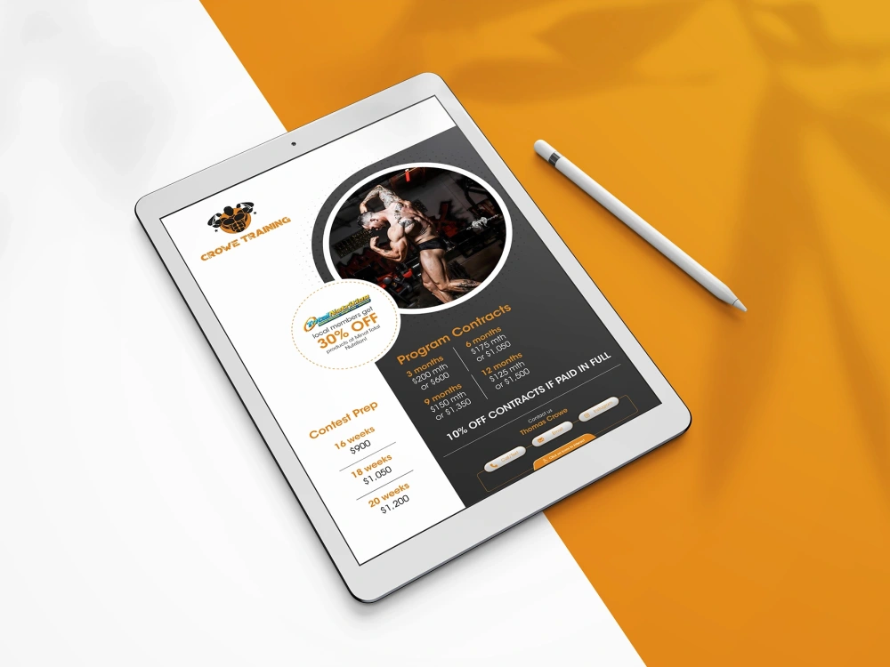 A digital flyer, brochure, and any card with clickable buttons in 24 ...