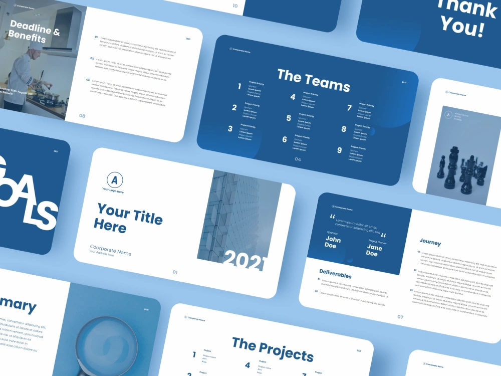 1 PowerPoint / Google Slides template with requested design | Upwork