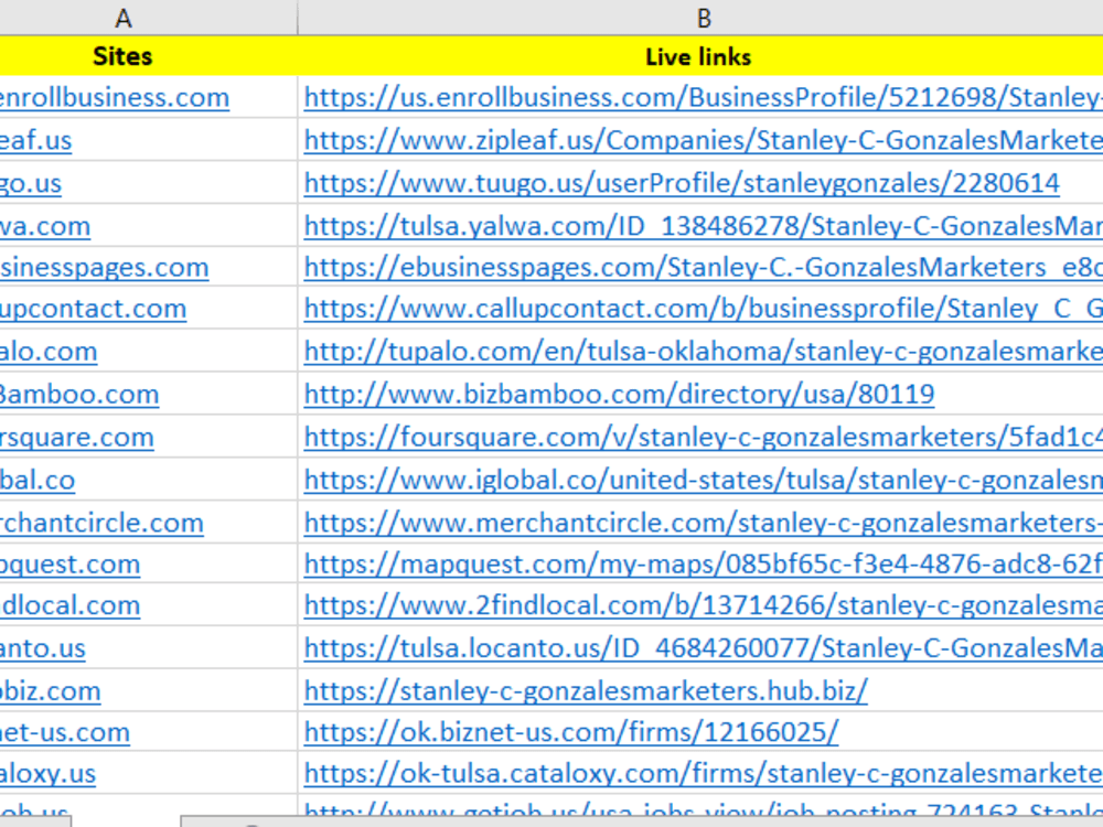 Top live local listing, local citations and directories | Upwork