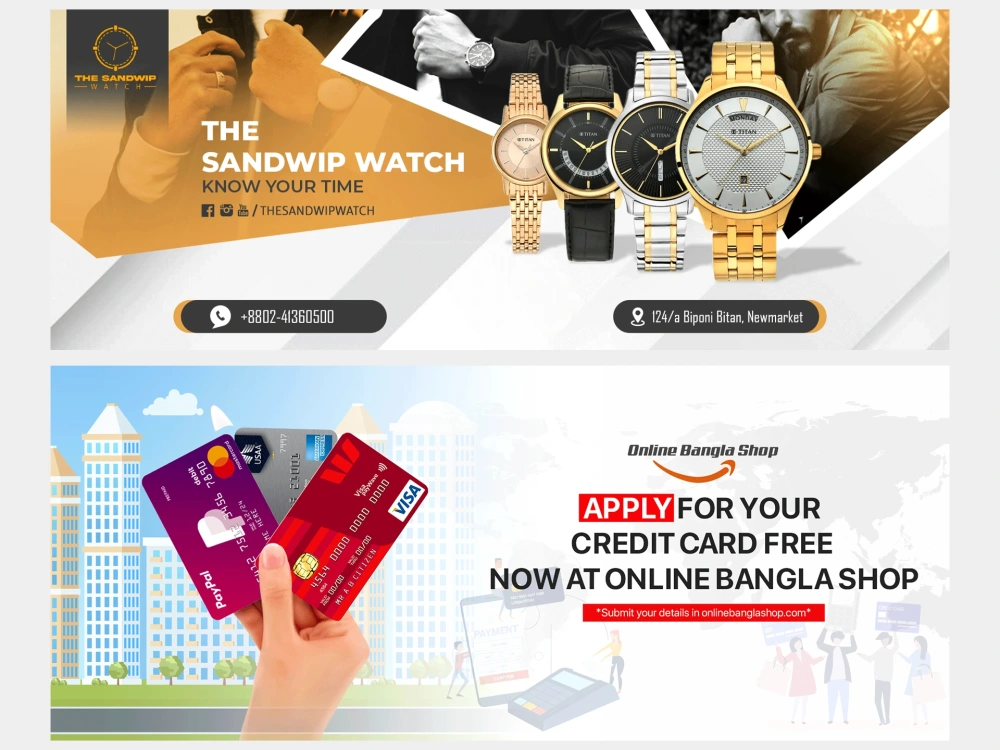 Product advertisement posters for social media and web banner design ...