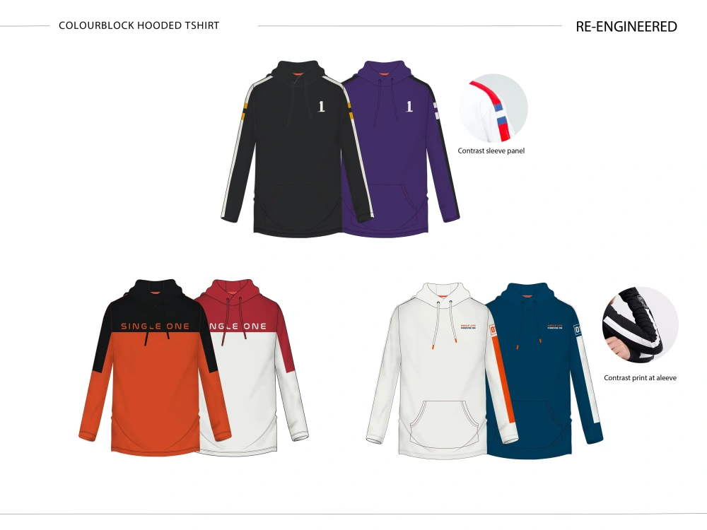 All kinds of clothing design with 3D renderings and technical sheet ...