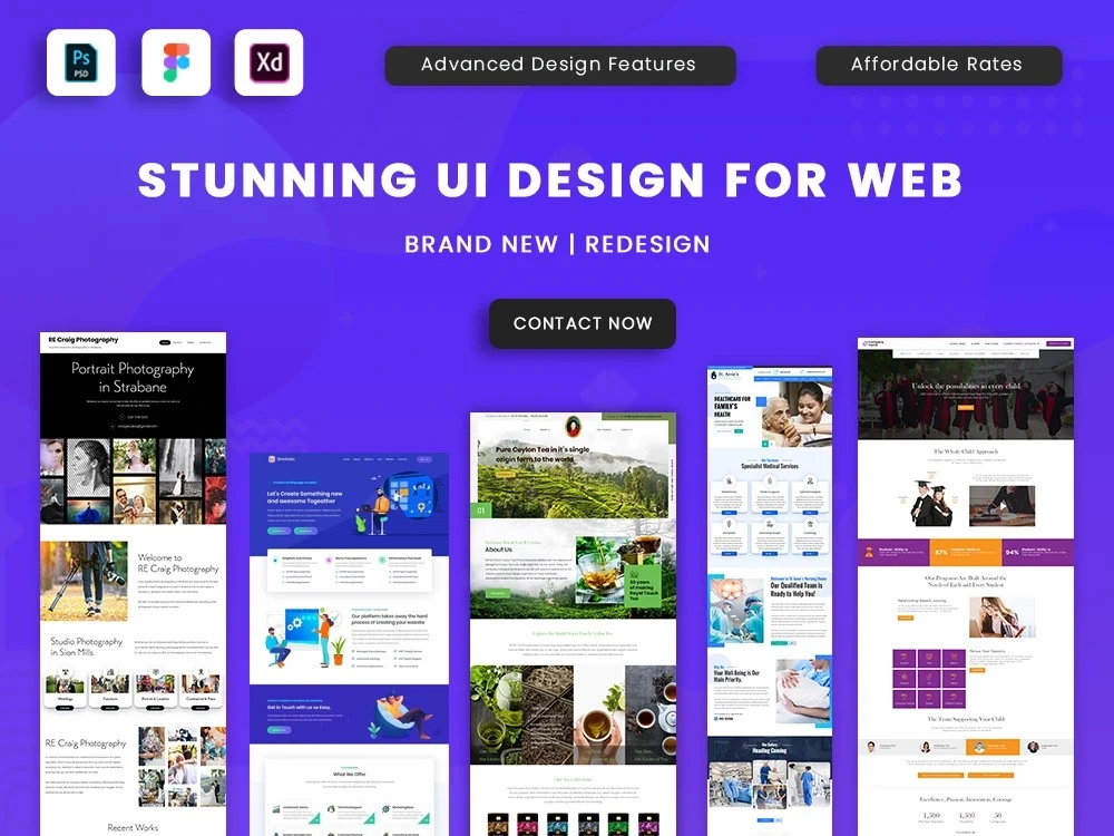 UI Design for Web Site, Landing Page with UX using PSD, XD, FIGMA | Upwork