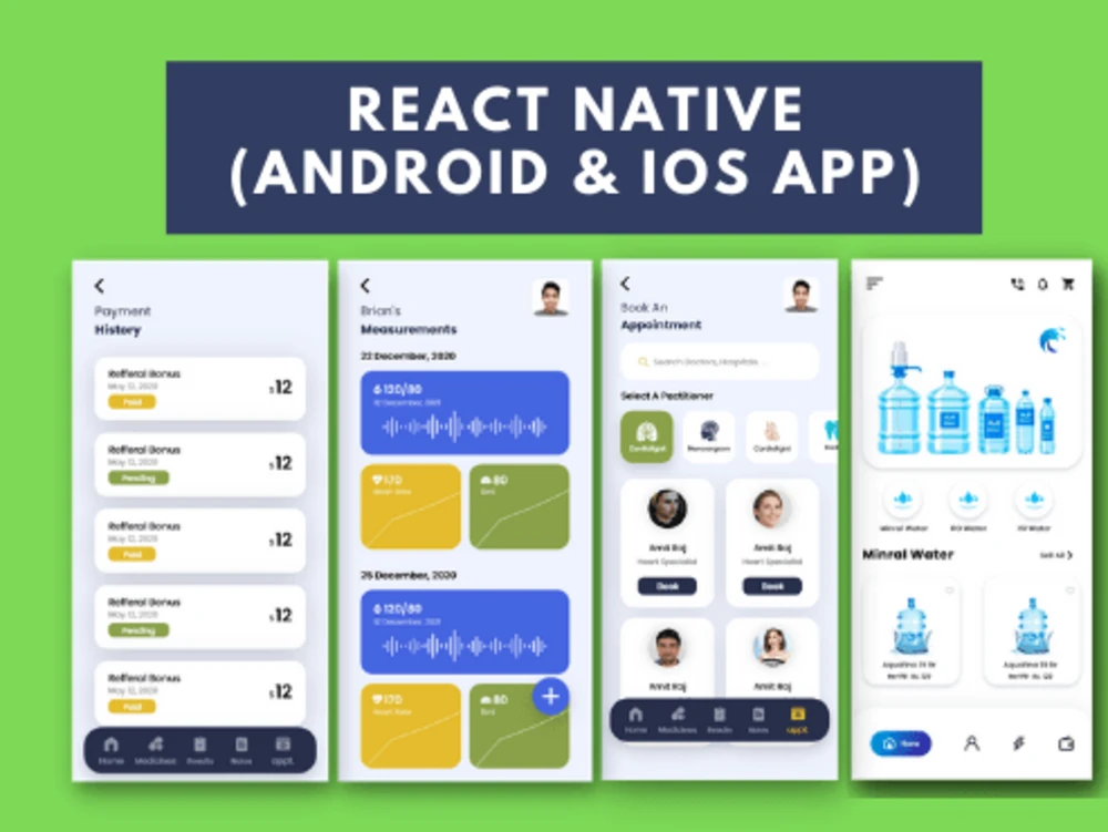 Converted UI design in react native Android and iOS | Upwork