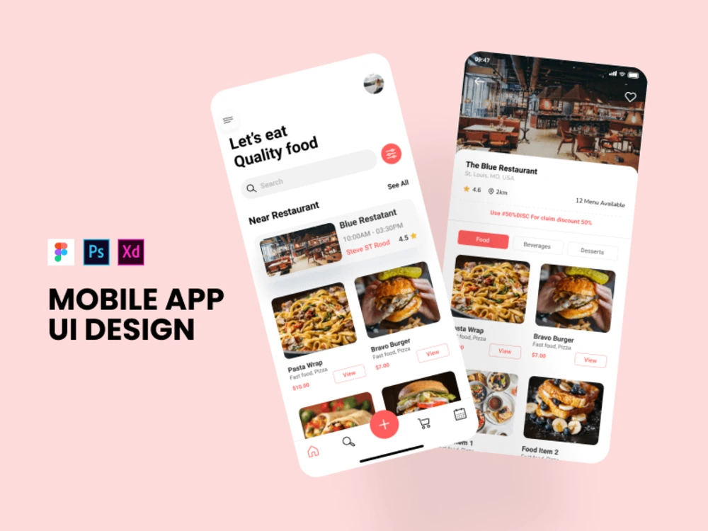 Creative mobile app UI Design mockup | Upwork