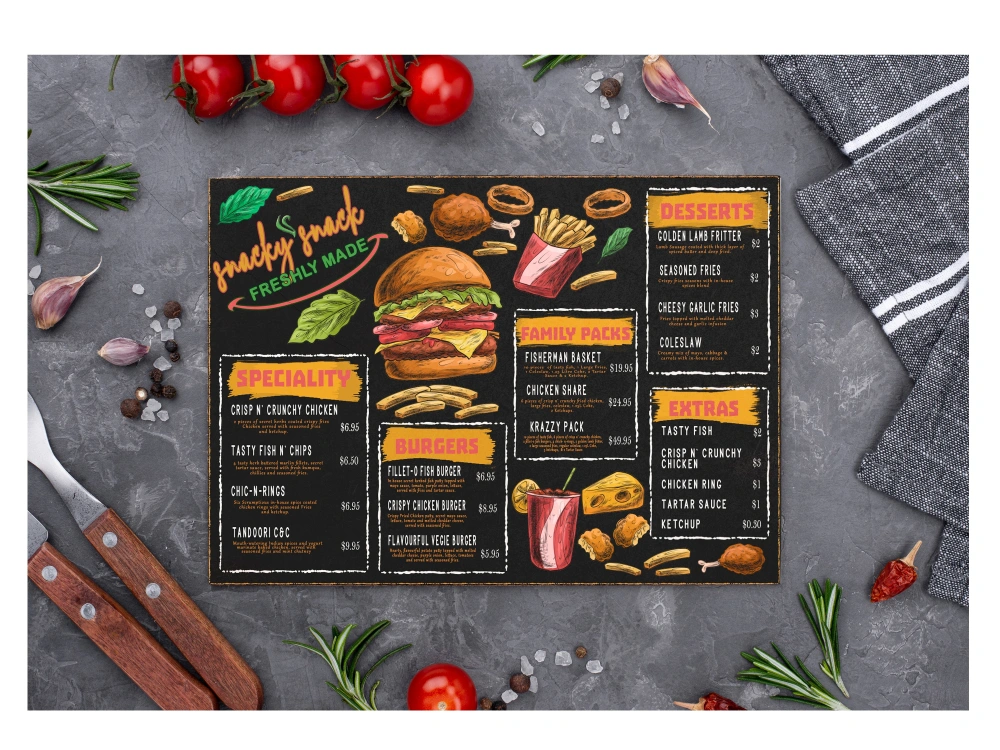Creative and Amazing Flyers / Menu card design | Upwork