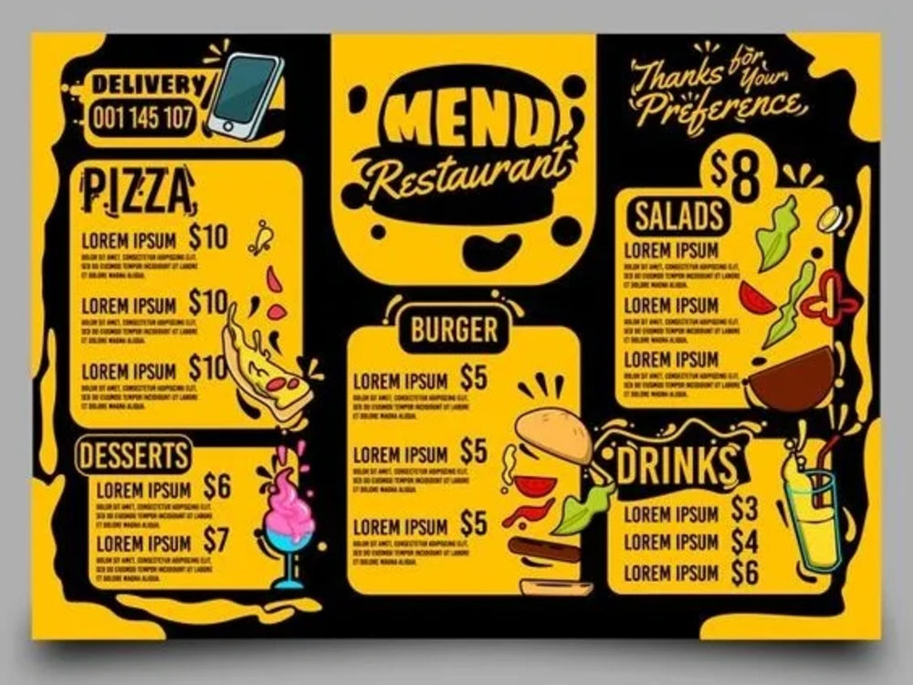 Creative and Amazing Flyers / Menu card design | Upwork