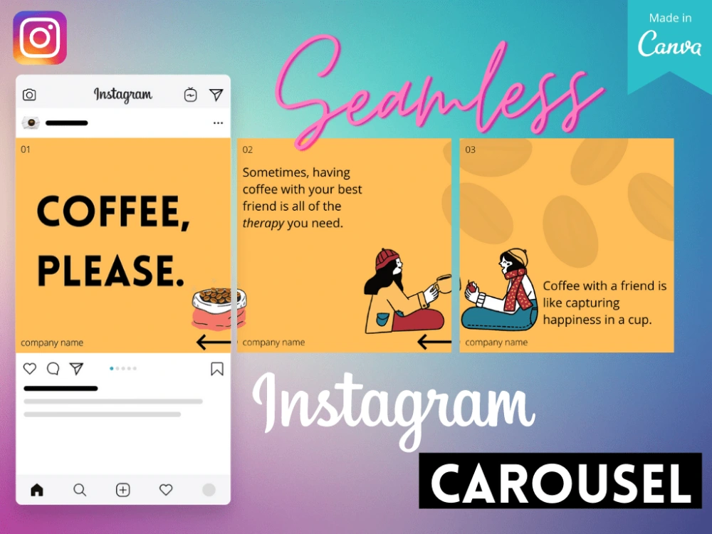A custom aesthetic INSTAGRAM CAROUSEL | Upwork
