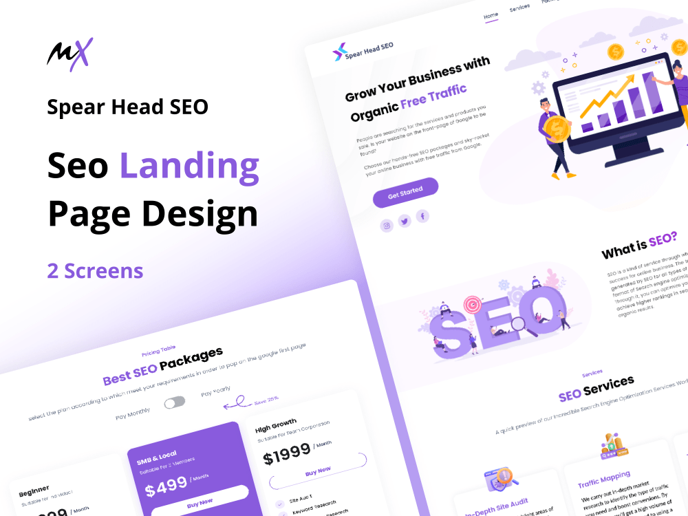 An awesome Landing page Design | Upwork