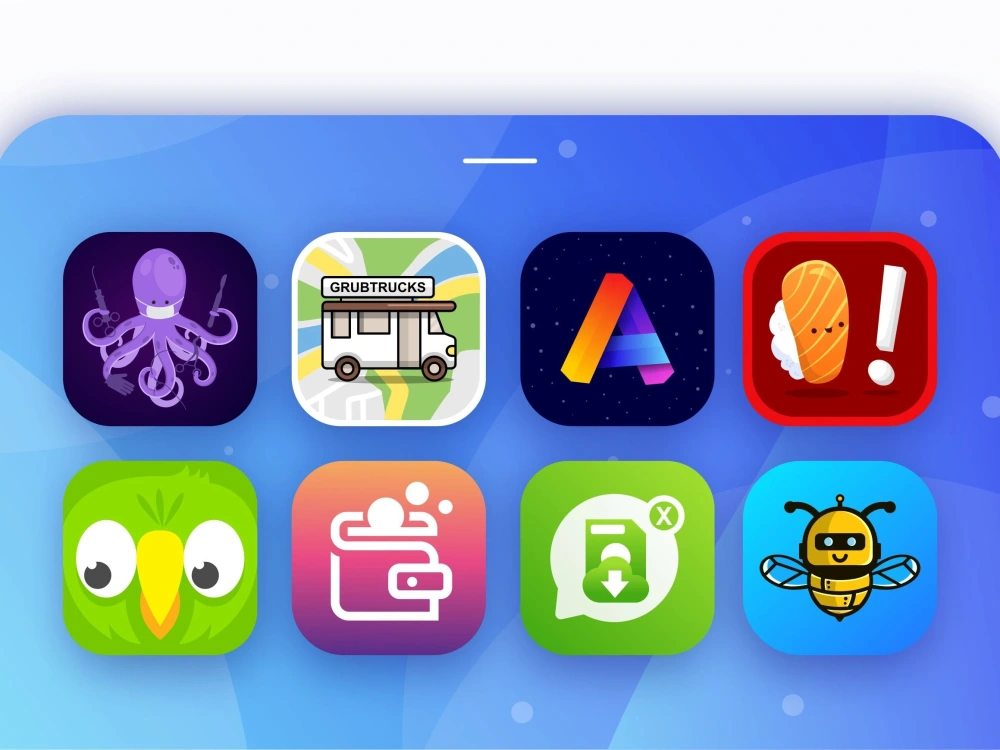 A modern app icon logo with source file in 24h | Upwork