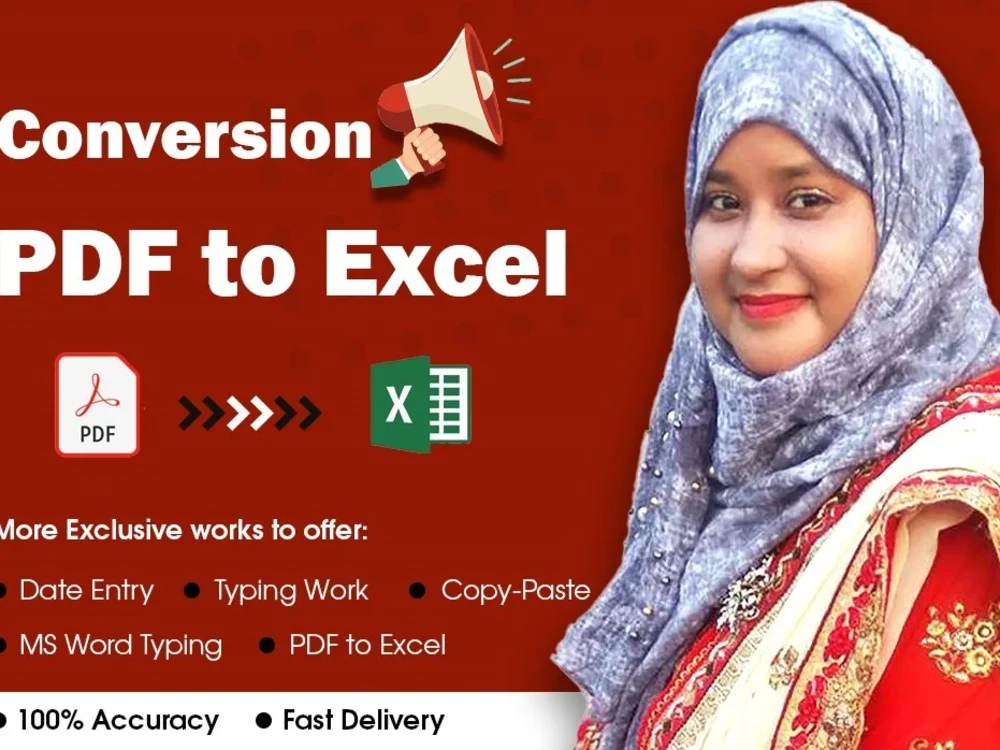 Scanned pdf converted to excel and google spreadsheet | Upwork