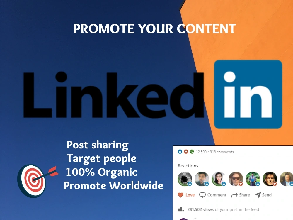Promotion of your posts on my extensive LinkedIn network | Upwork