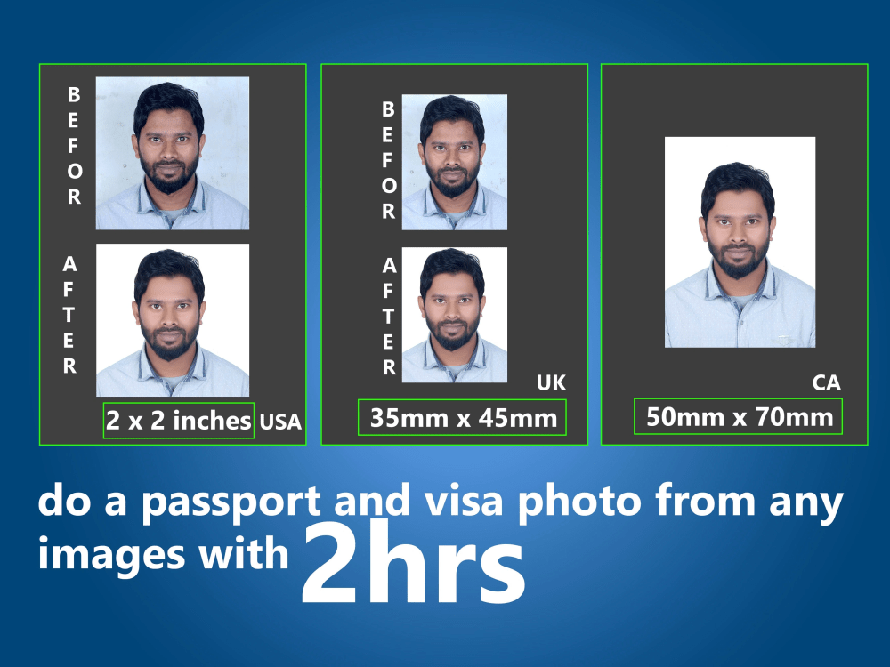 Passport size photo editing, retouching with photoshop 2020 | Upwork